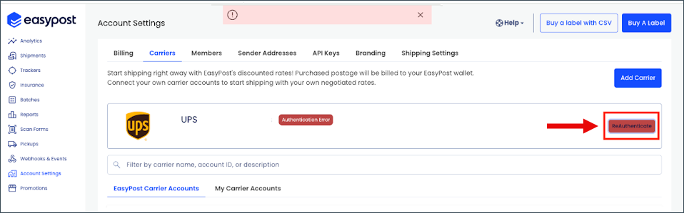 UPS OAuth 2.0 Update – EasyPost Support